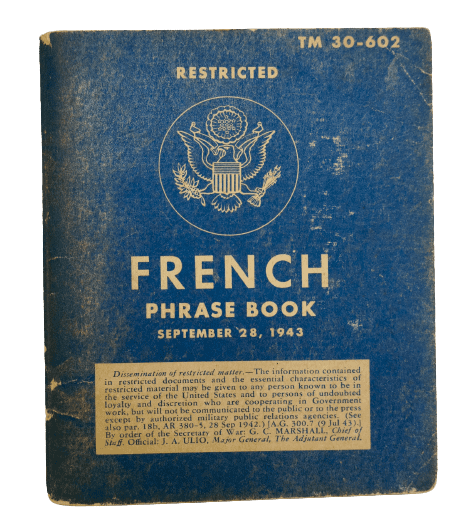 MANUEL FRENCH PHRASE BOOK 1943 - Thevictorypx