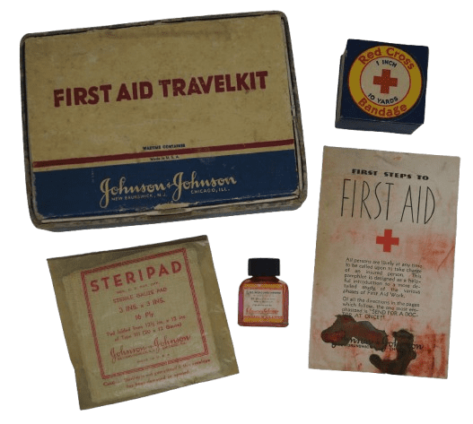 FIRST AID KIT JOHNSON & JOHNSON WARTIME CONTAINER - Thevictorypx